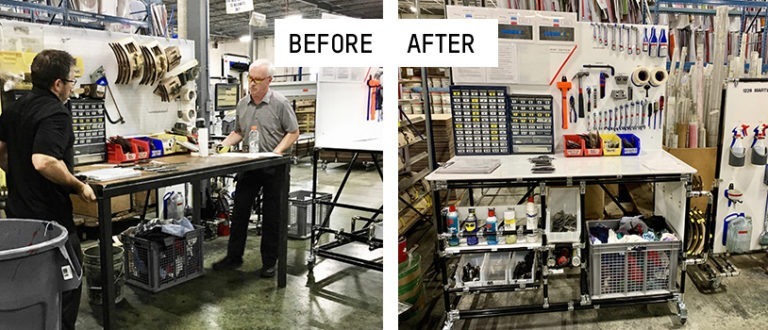 Examples of Kaizen improvements in the factory - before and after ...